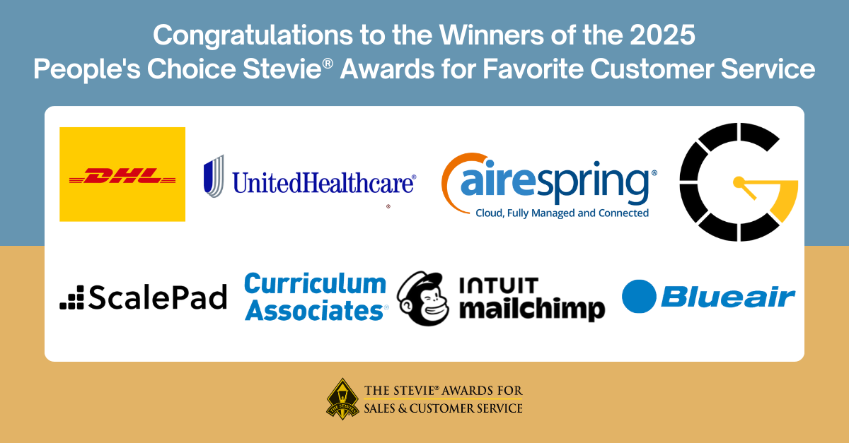 Winners Announced in 2025 People’s Choice Stevie® Awards for Favorite Customer Service